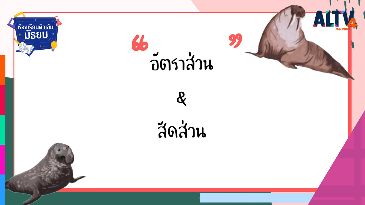 ALTV ช่อง 4 - คณิตศาสตร์ : อัตราส่วนและสัดส่วน